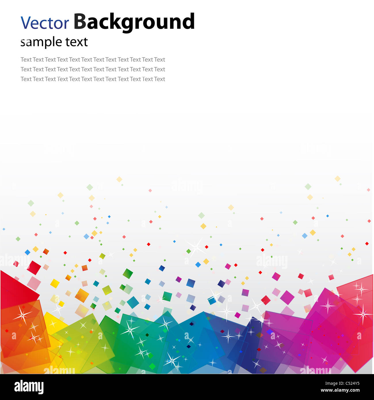 illustration of vector background with colorful blocks and glitters ...