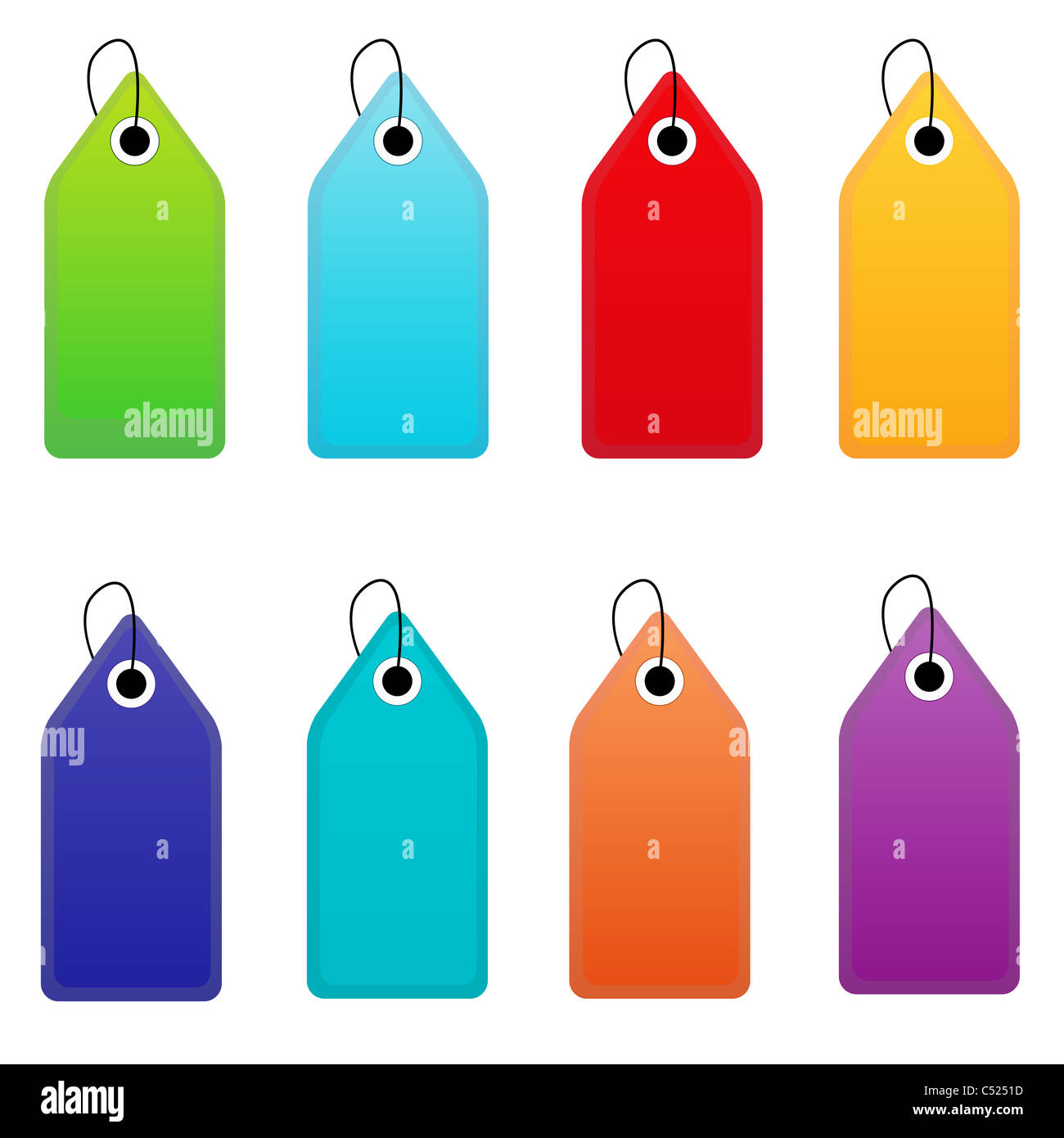 illustration of colorful vector price tags on an isolated background ...