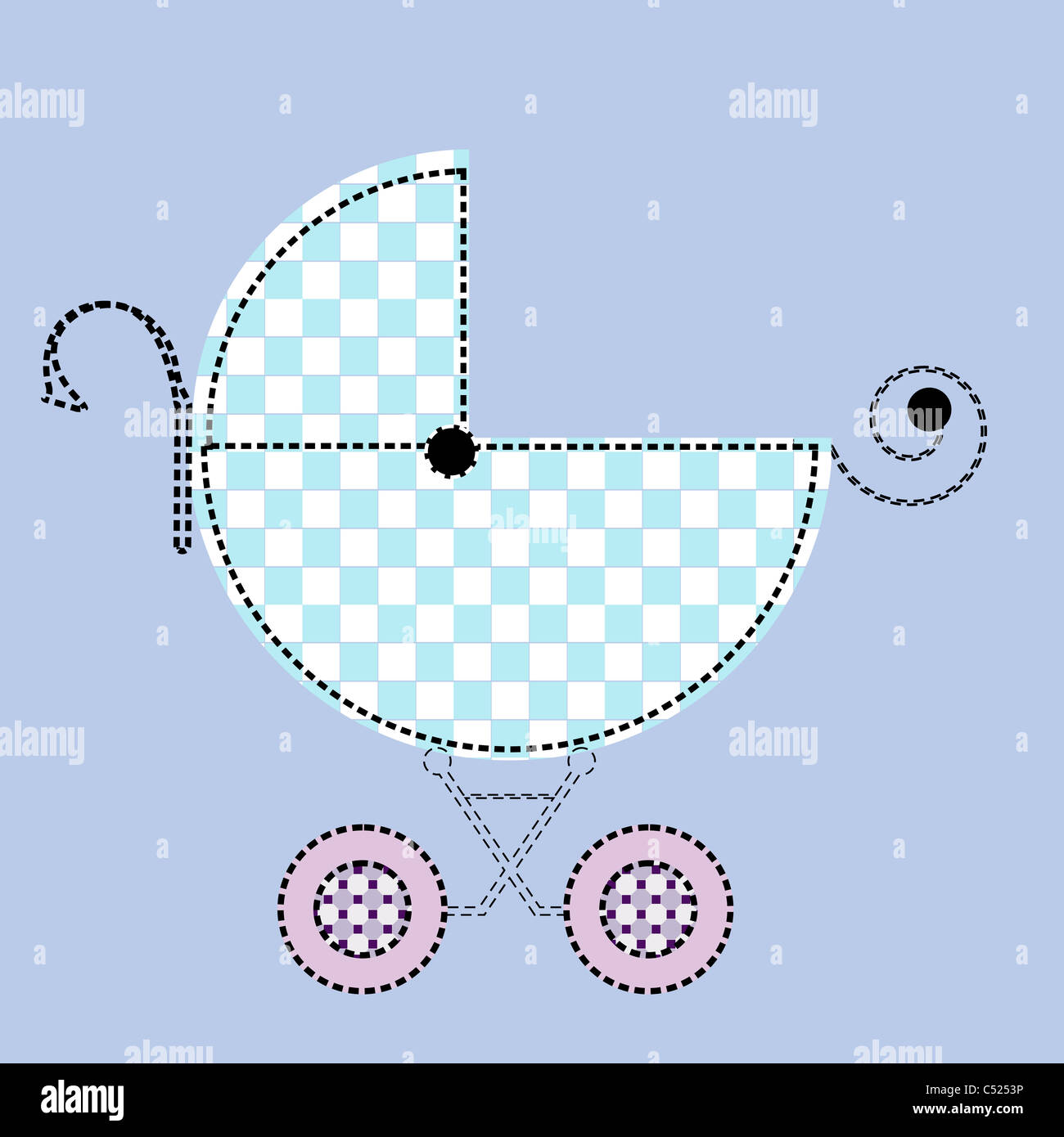 illustration of vector baby pram Stock Photo - Alamy