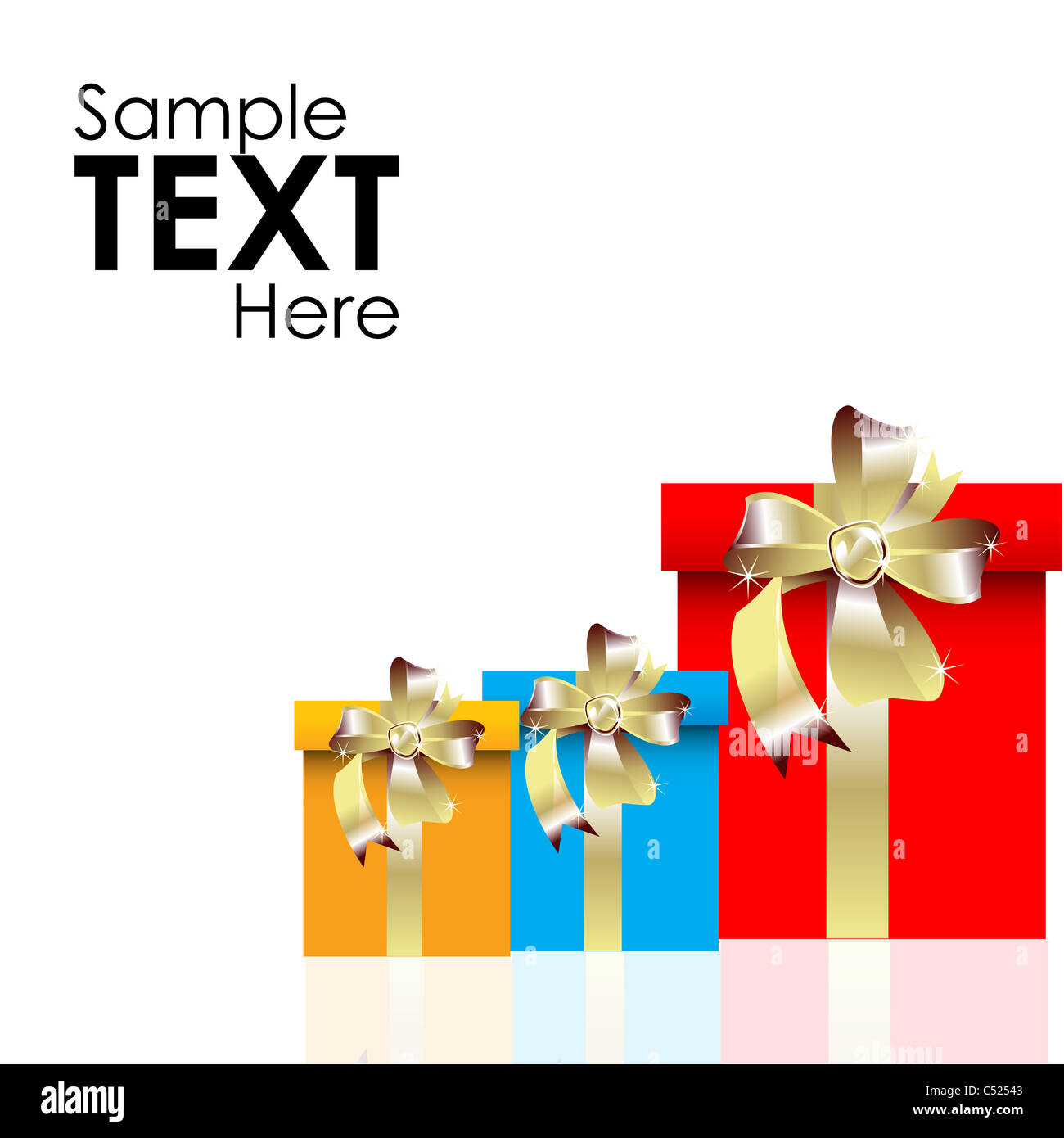 illustration of set of vector gift boxes on an isolated background with ...