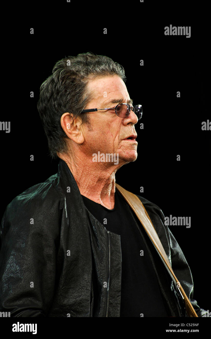 Lou Reed performing at The Hop Farm Music Festival, Hop Farm, Kent on ...