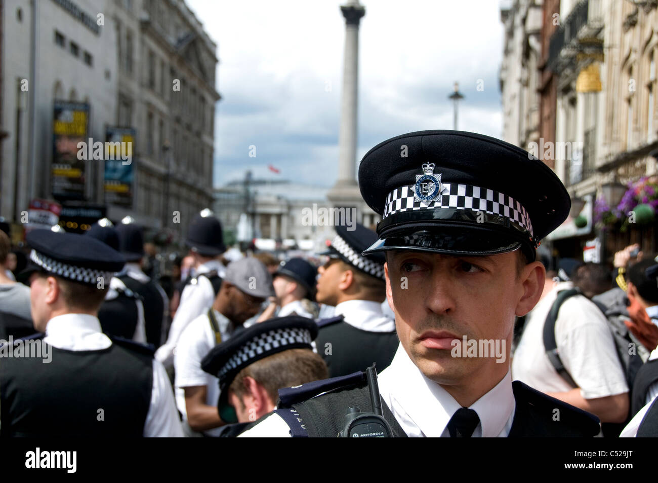 Police at demo Stock Photo - Alamy