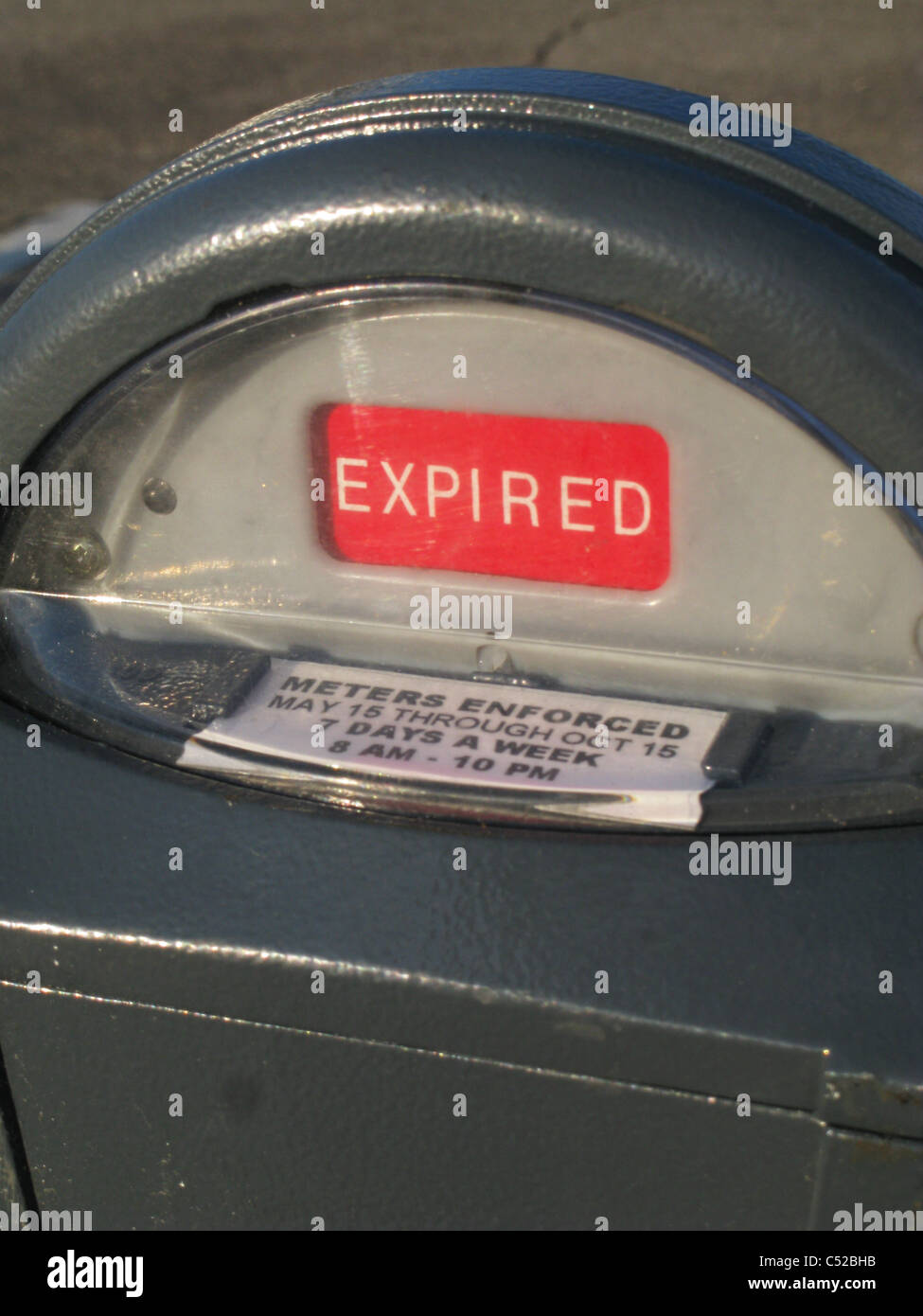 Time expired parking meter Stock Photo - Alamy