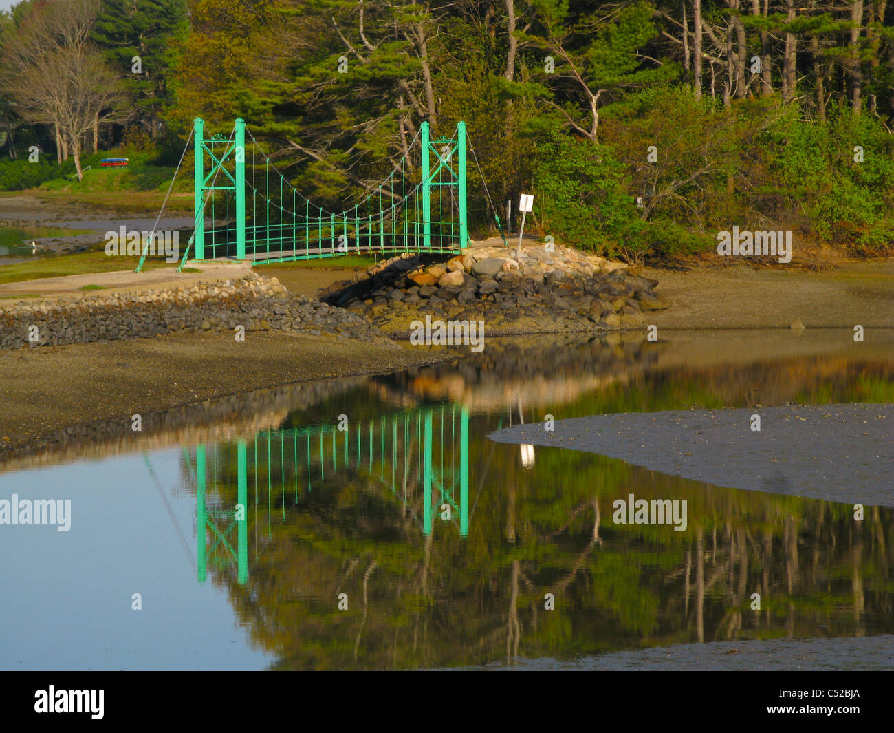 Wiggly walking bridge in York Maine Stock Photo - Alamy