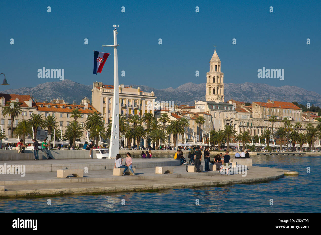 Matejuska pier Split Dalmatia Croatia Europe Stock Photo - Alamy