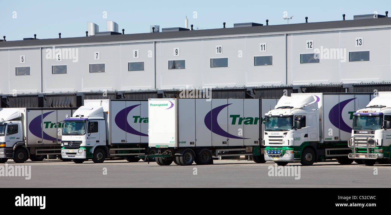 Truck terminal , Finland Stock Photo - Alamy