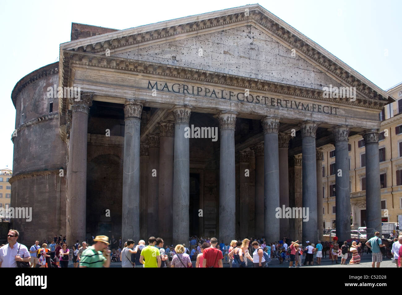 the ancient pantheon building in Rome Italy Stock Photo - Alamy