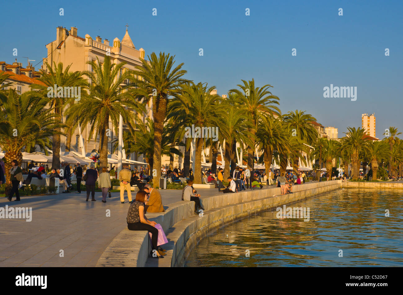 Split croatia riva promenade evening hi-res stock photography and ...