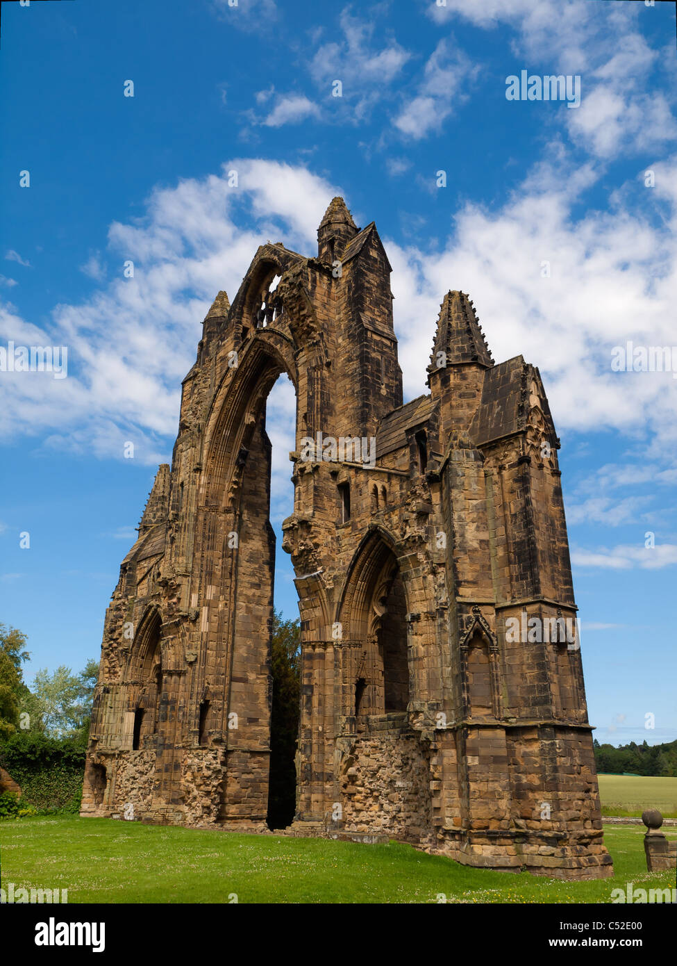 The ruins of the east end of a 14th century Augustinian priory founded ...