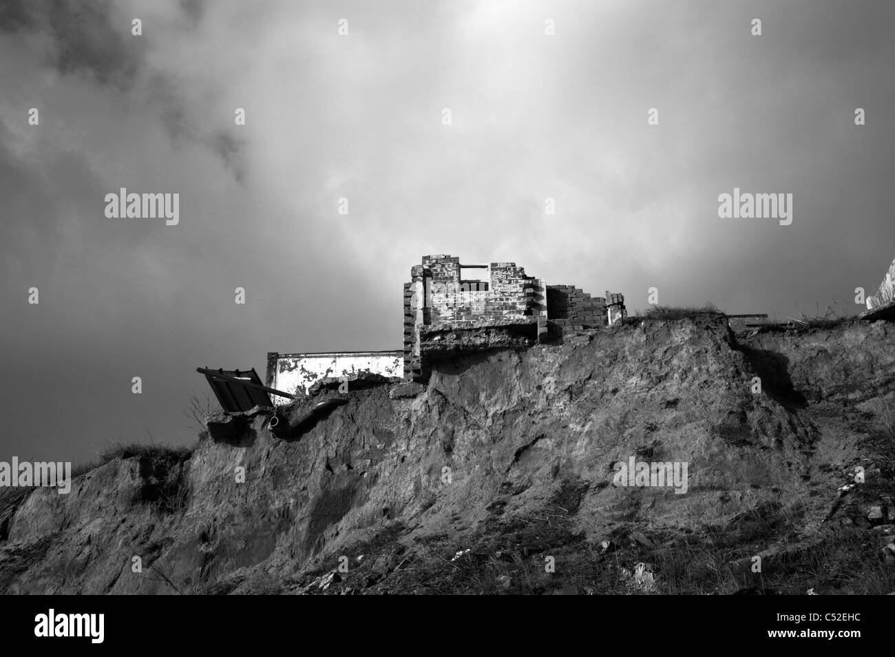 Cliff Edge Black and White Stock Photos & Images - Alamy