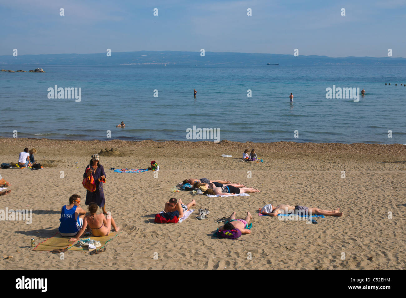 Bacvice beach Split Dalmatia Croatia Europe Stock Photo - Alamy