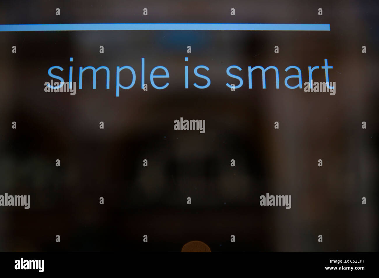 Simple is smart sign Stock Photo - Alamy