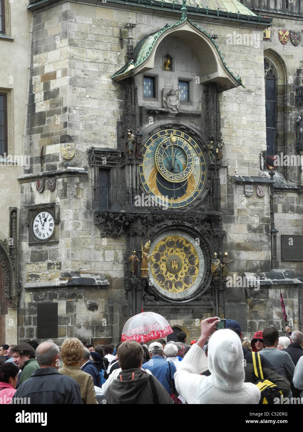Prague -Old Town Square with Astronomical Clock Stock Photo - Alamy