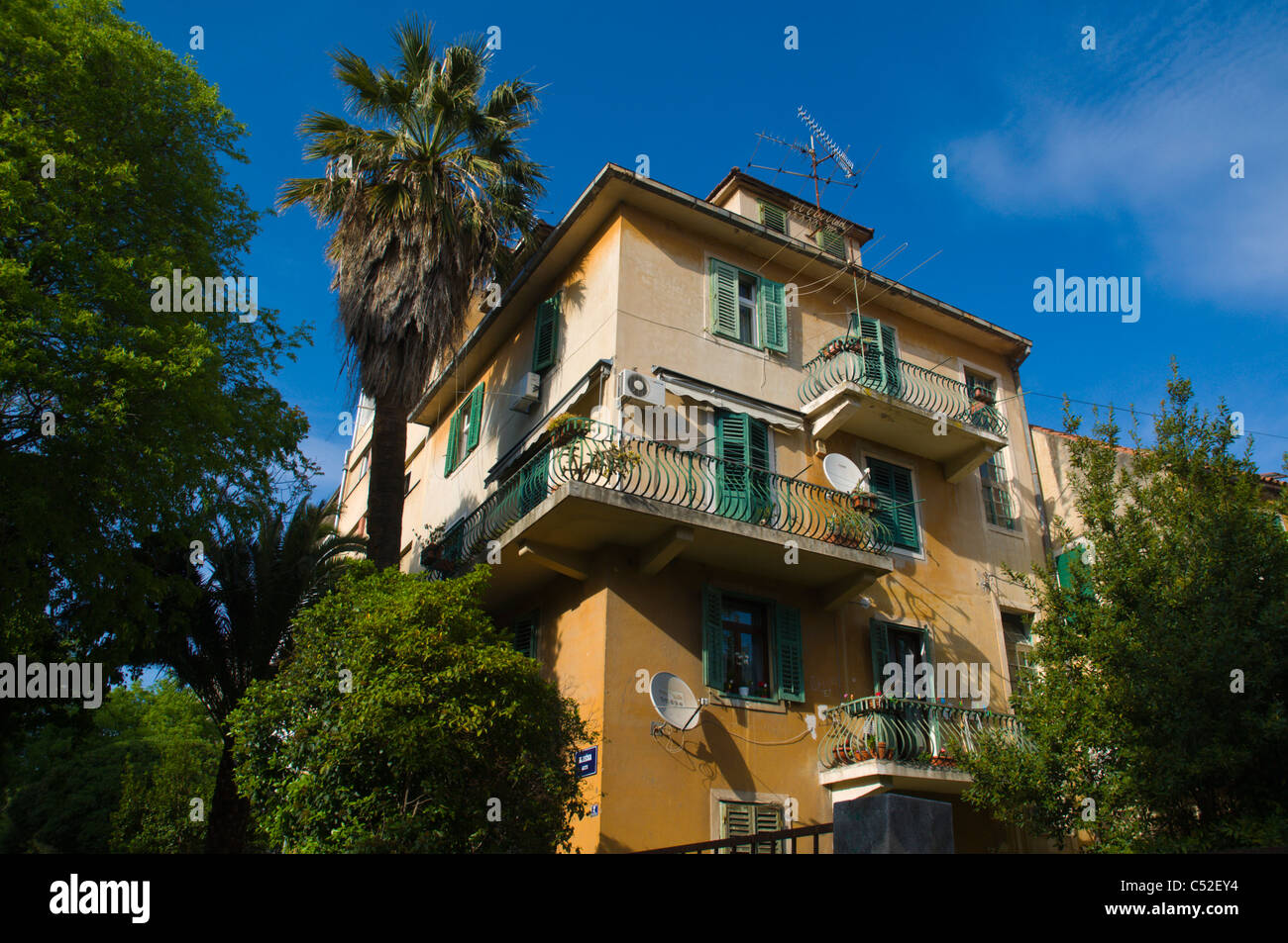 Residential building Manus district Split Dalmatia Croatia Europe Stock ...