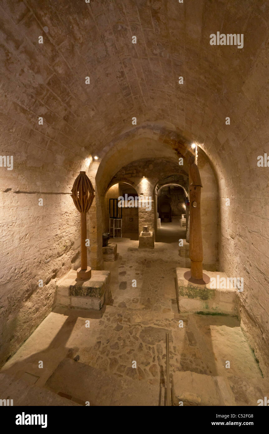 Italy - the unique MUSMA art gallery housed in caves of the UNESCO site ...