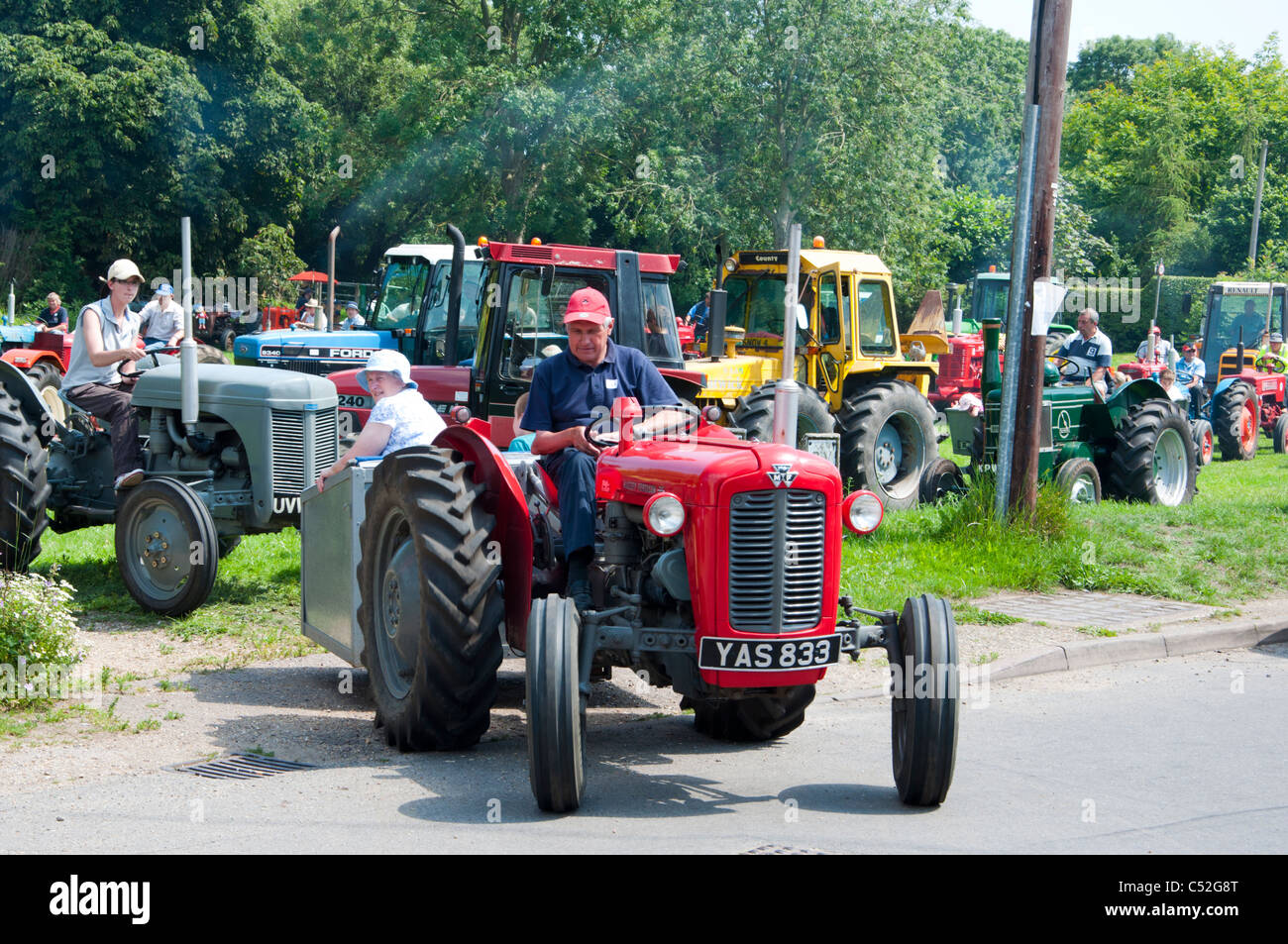 Vintage tractor rally Stock Photo - Alamy