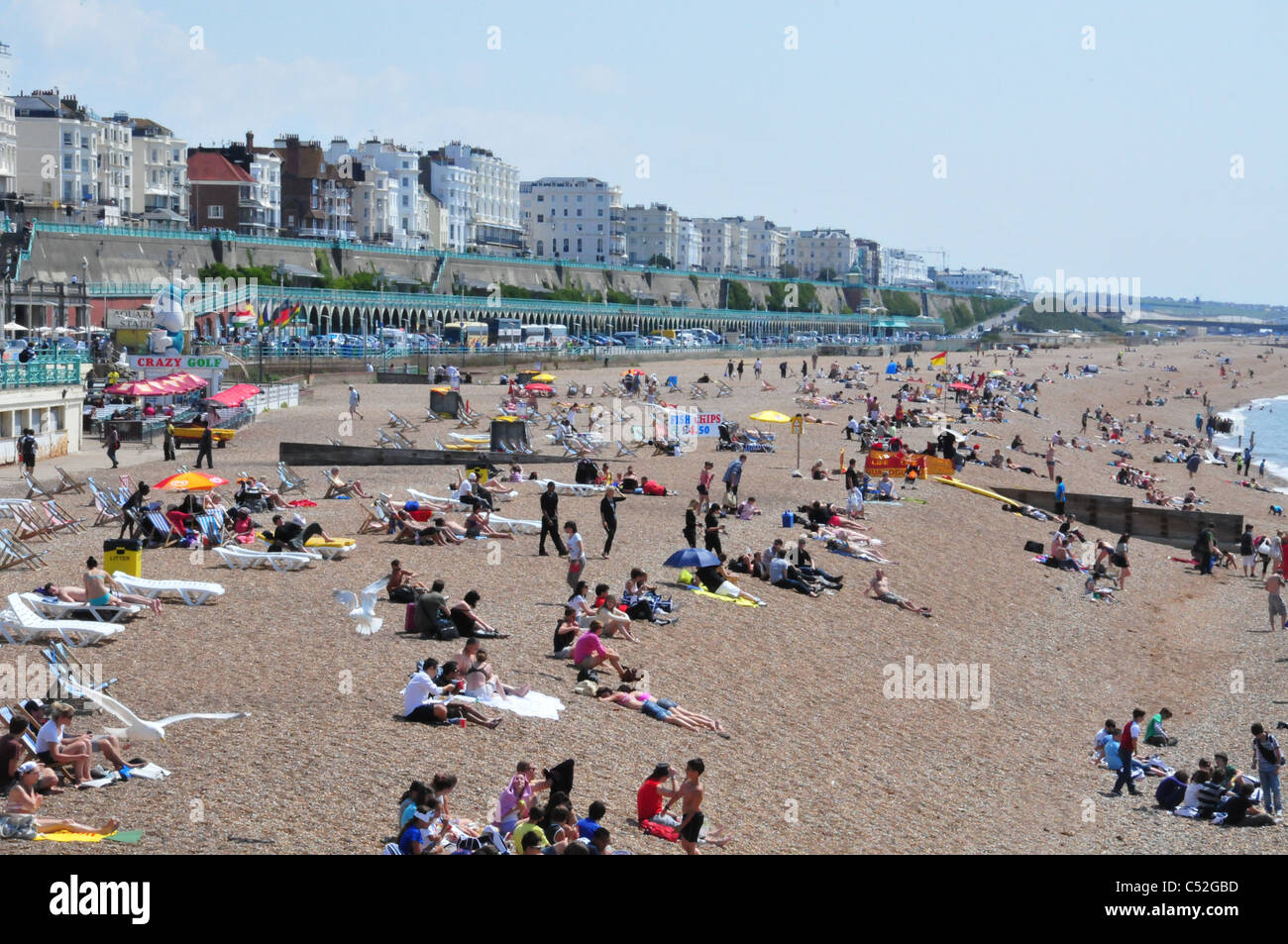 Brighton seafront swimmers hi-res stock photography and images - Alamy