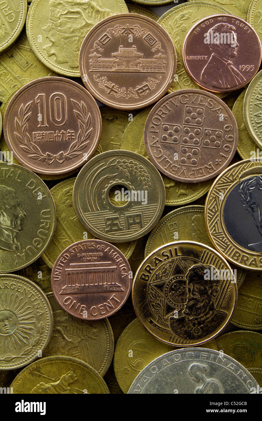 Pile of old coins Stock Photo - Alamy
