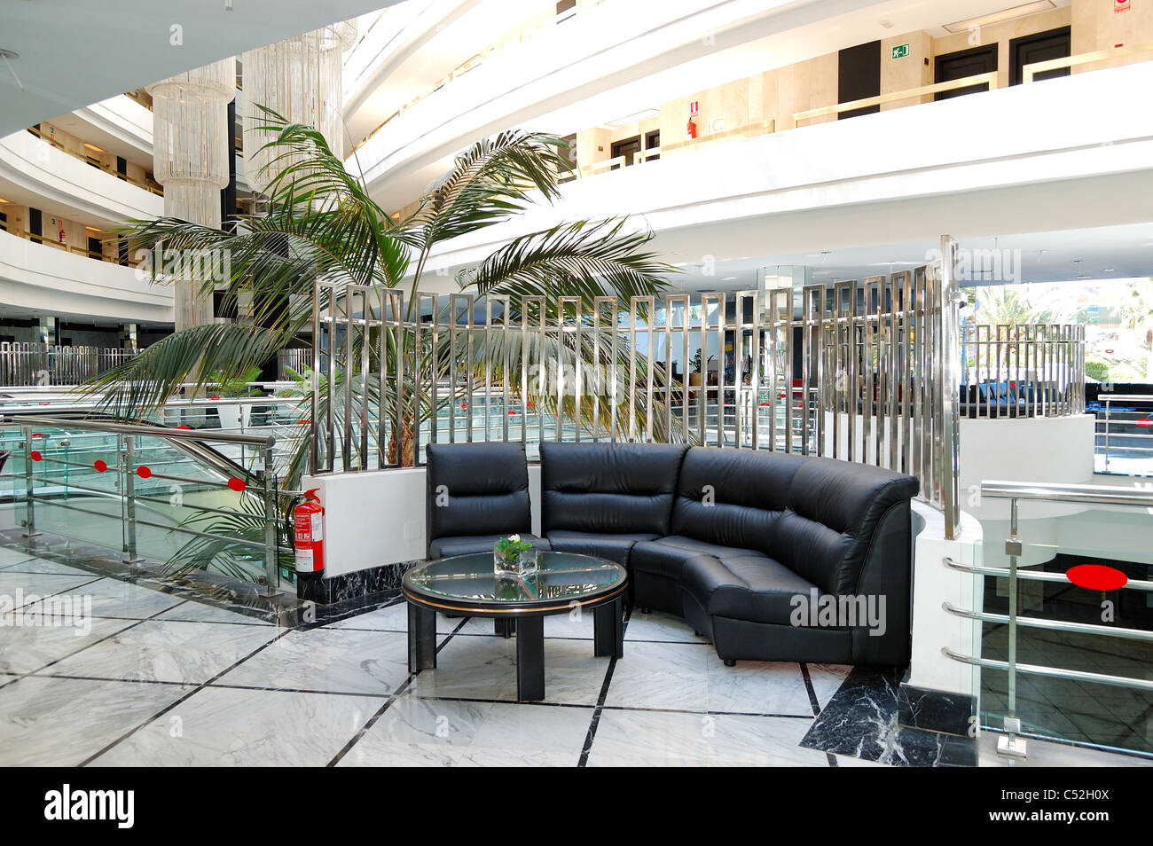 Lobby interior at luxury hotel, Tenerife island, Spain Stock Photo - Alamy
