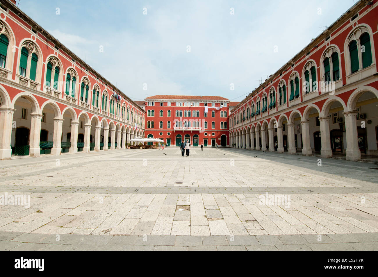 Trg Republike Prokurative, Split, Middle Dalmatia Stock Photo - Alamy