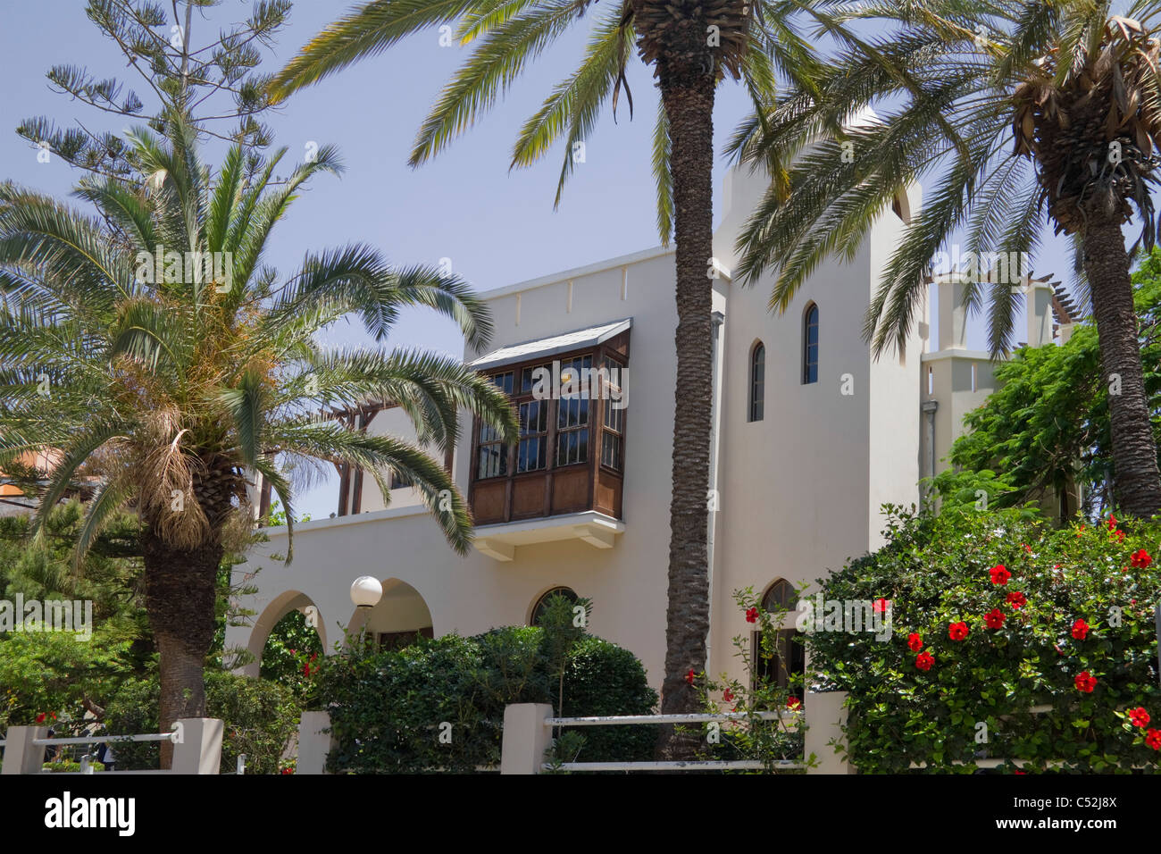 Bialik House a Bauhaus style building, Tel Aviv Israel Stock Photo - Alamy