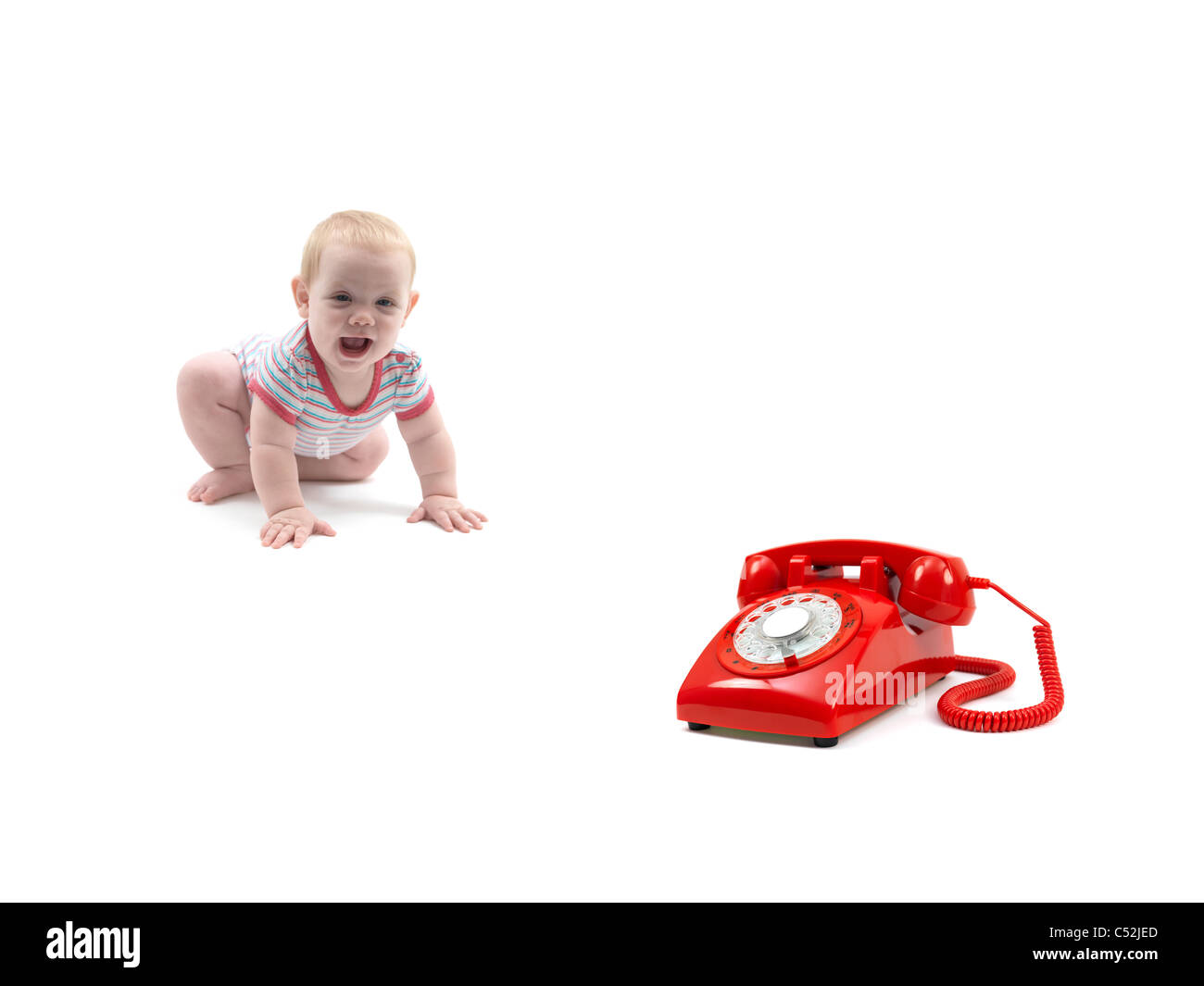 Child rotary telephone phone hi-res stock photography and images - Alamy