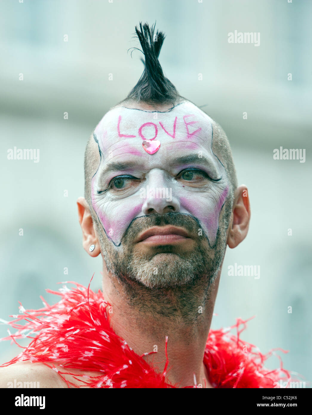 Colourful characters attending London's Gay Pride 41 years. Anniversary ...