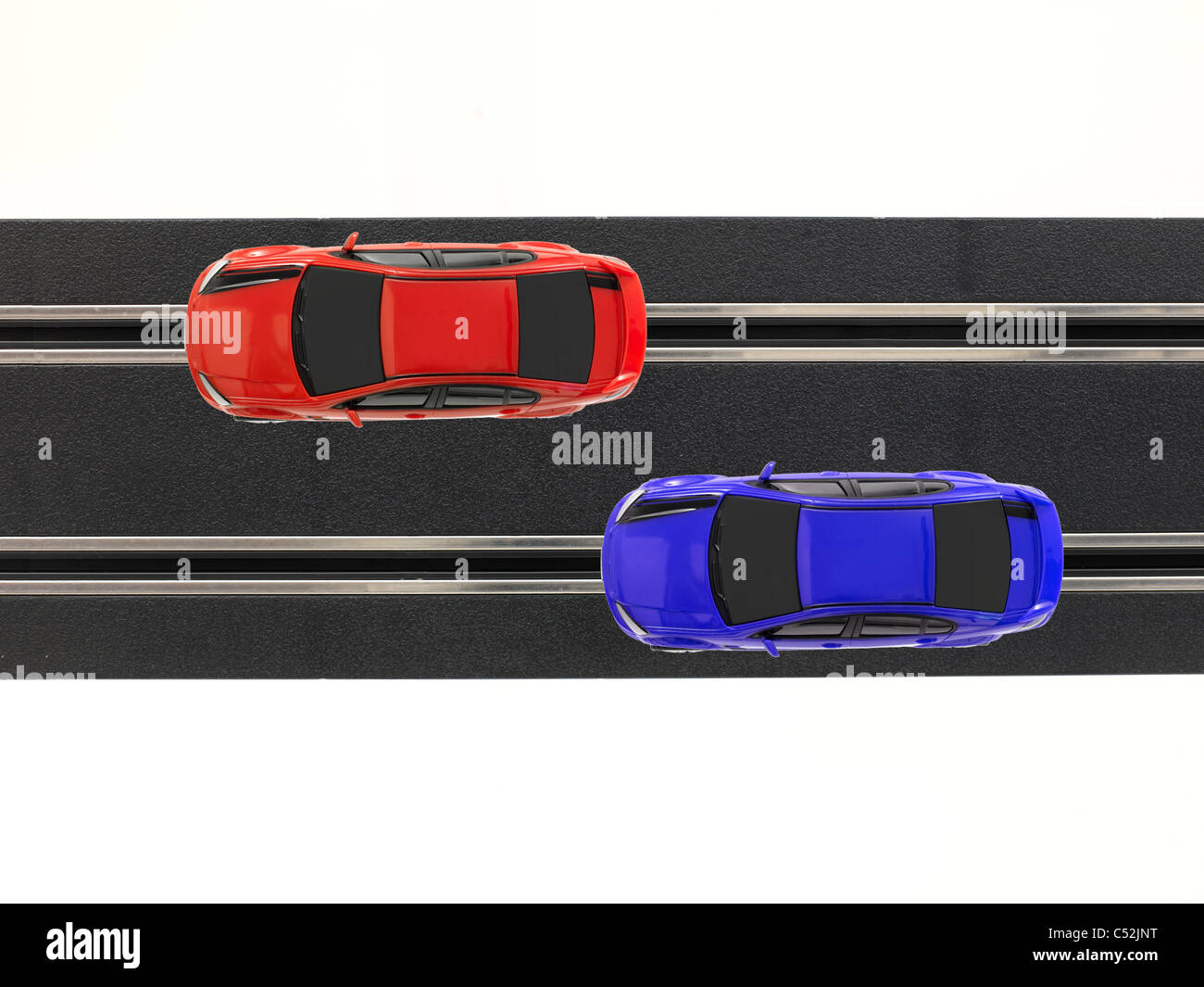 An image of toy slot car racing Stock Photo - Alamy