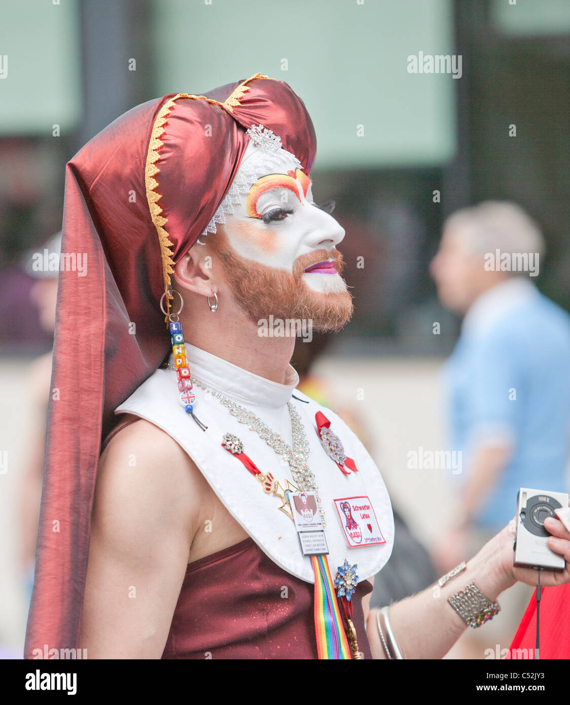 Colourful characters attending London's Gay Pride 41 years. Anniversary ...