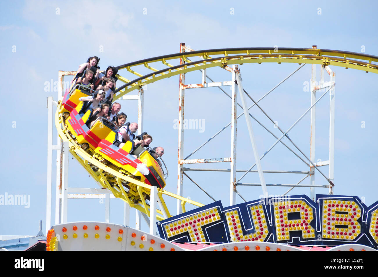 Brighton pier roller coaster ride hi-res stock photography and images ...