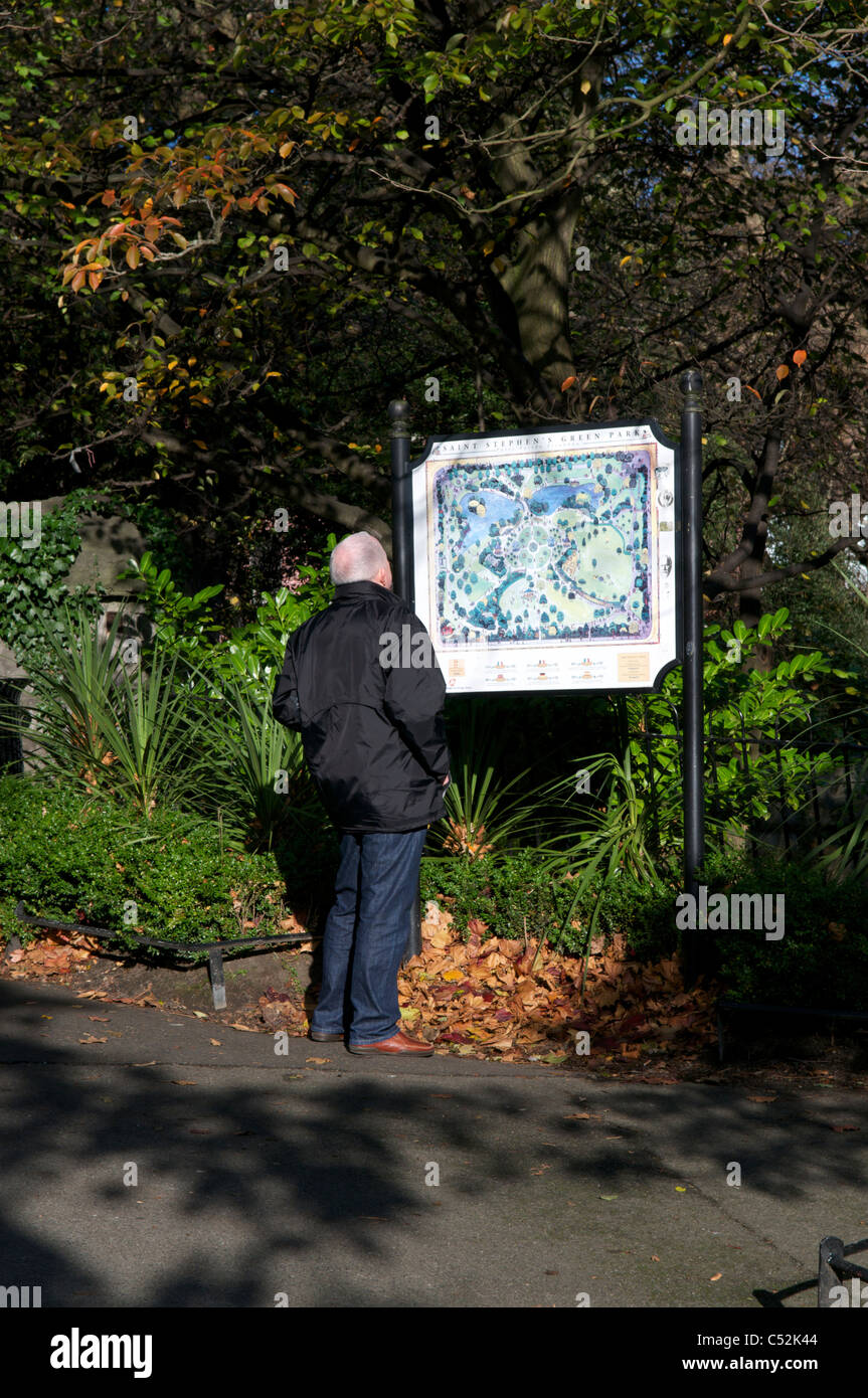 Stephens Green map Stock Photo - Alamy