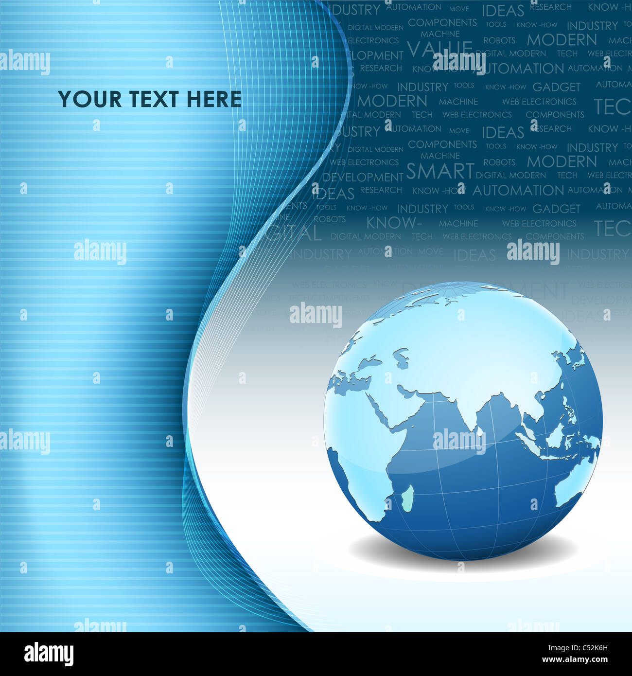 illustration of global card Stock Photo - Alamy