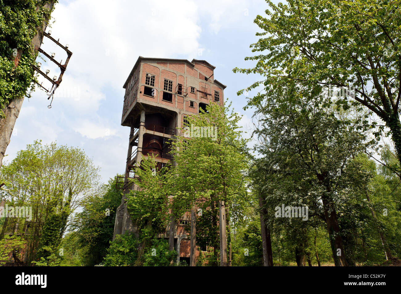 old abandoned cement factory Stock Photo - Alamy