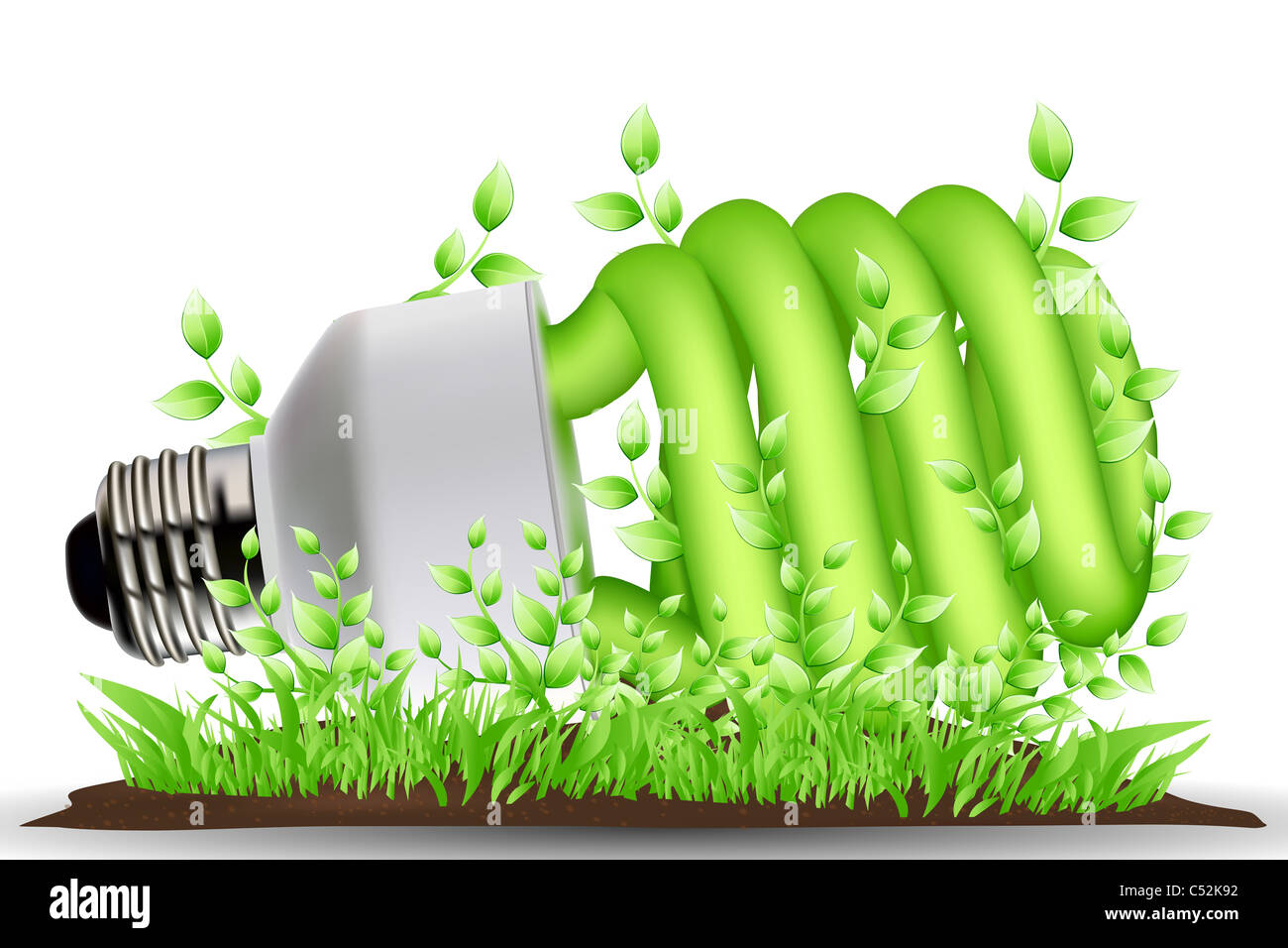 illustration of recycle cfl Stock Photo - Alamy