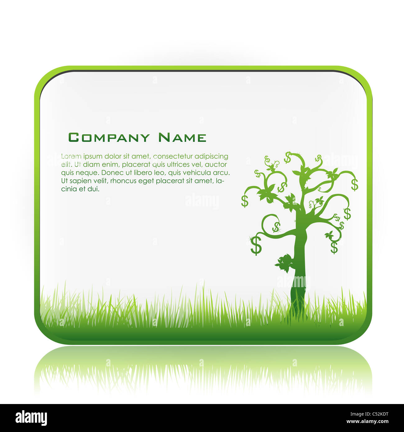 illustration of business template with money tree Stock Photo - Alamy