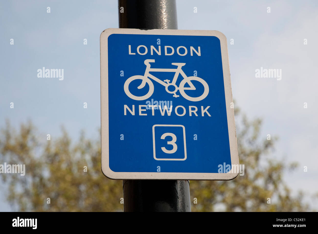 London Cycle Lane Network Sign in London, England, UK Stock Photo - Alamy