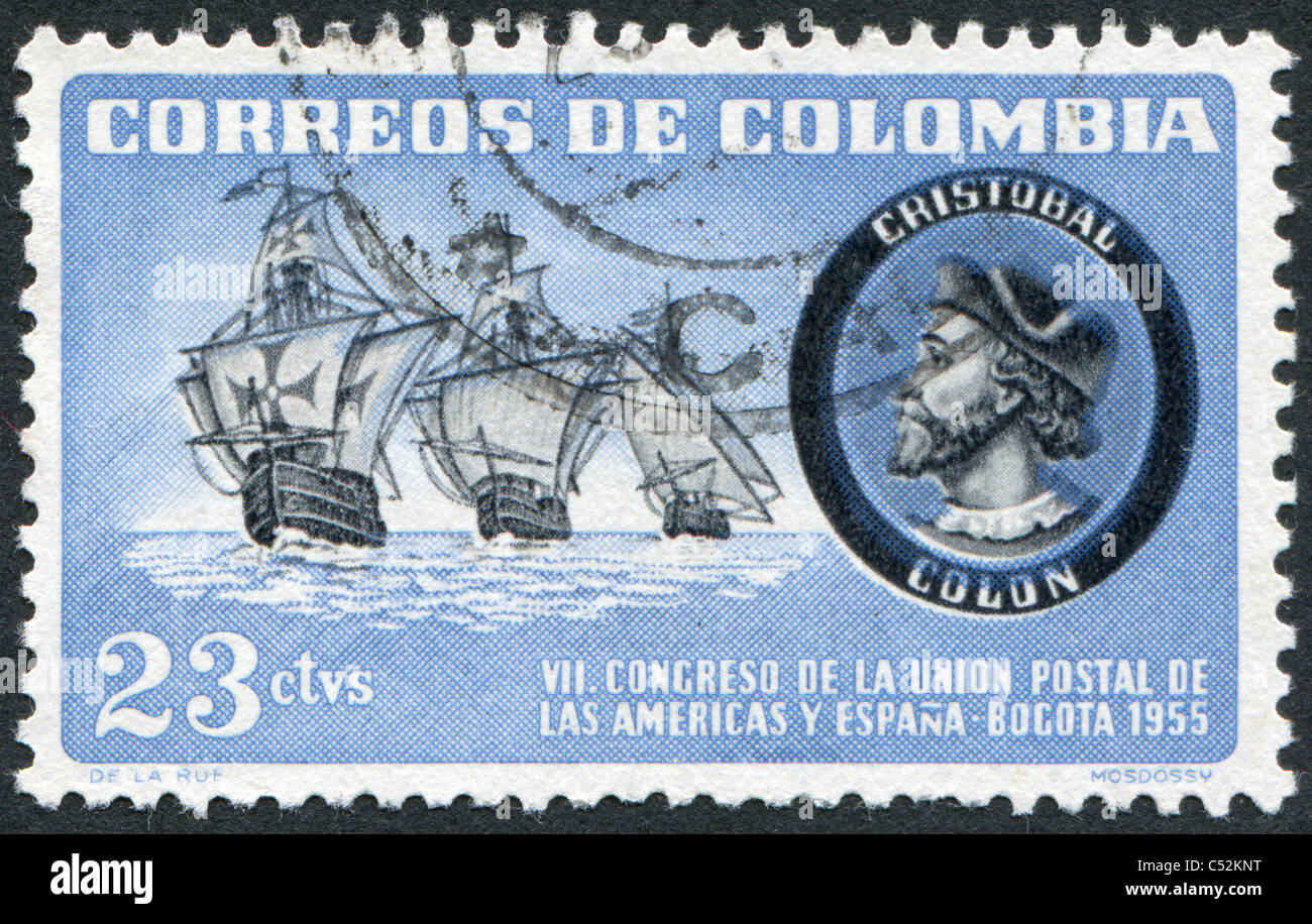 Colombia postage stamp hi-res stock photography and images - Alamy