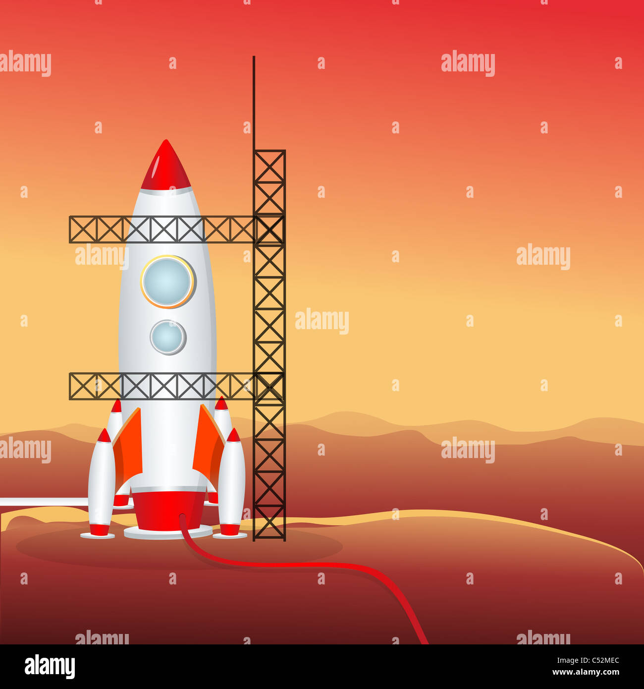 illustration of rocket launcher Stock Photo - Alamy