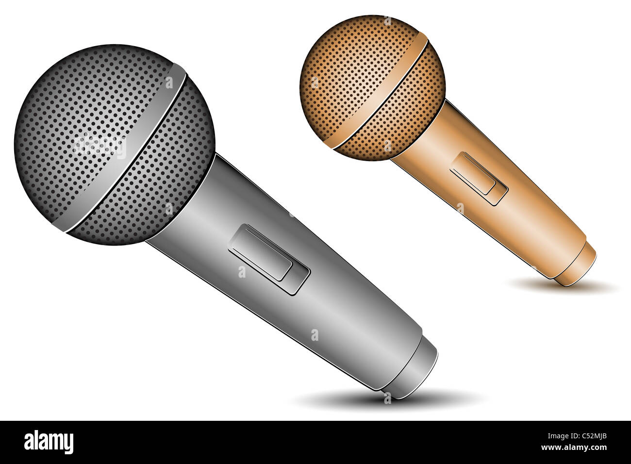 illustration of mic icons on white background Stock Photo - Alamy