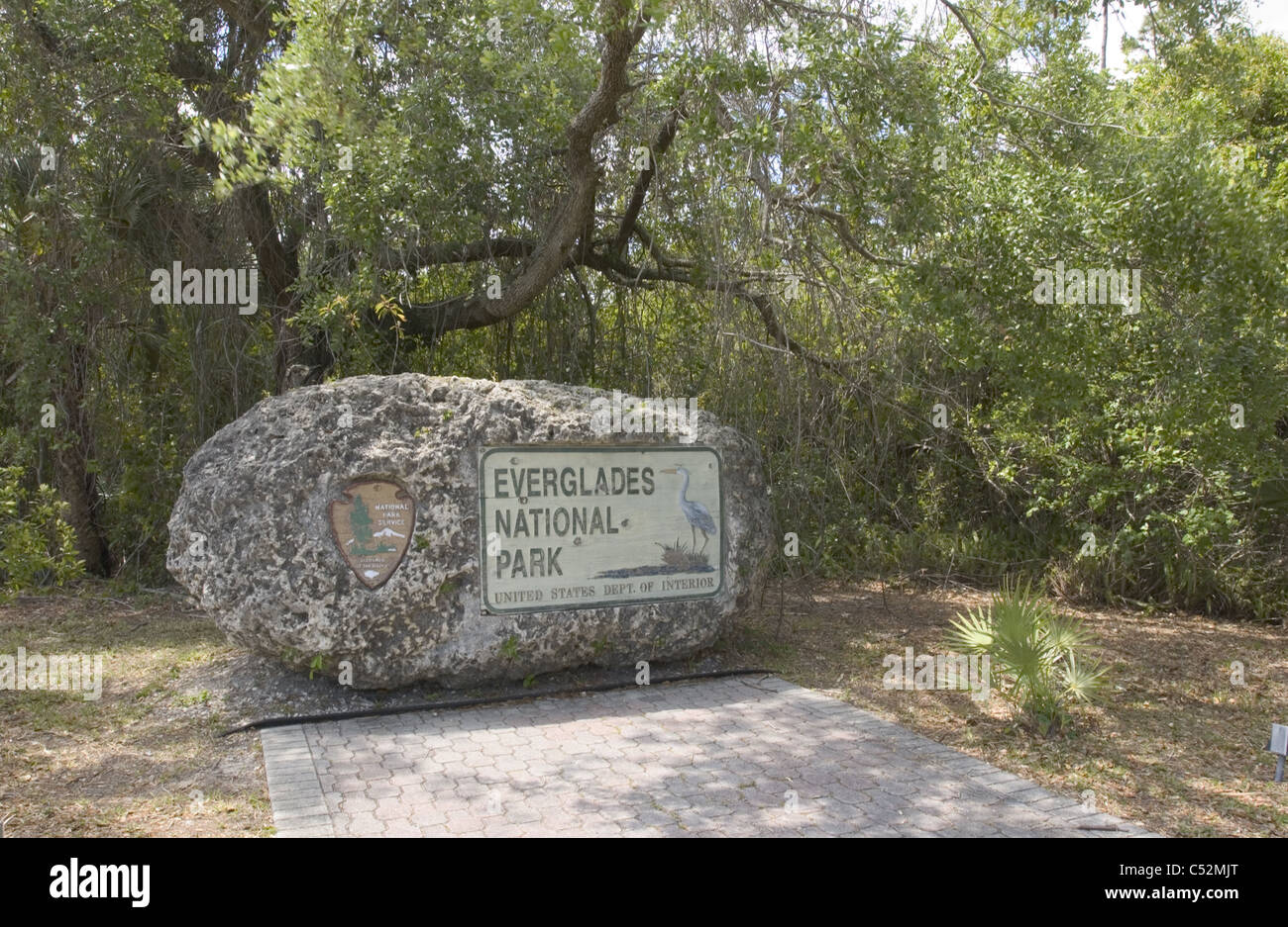 Everglades National Park entrance sign Stock Photo - Alamy