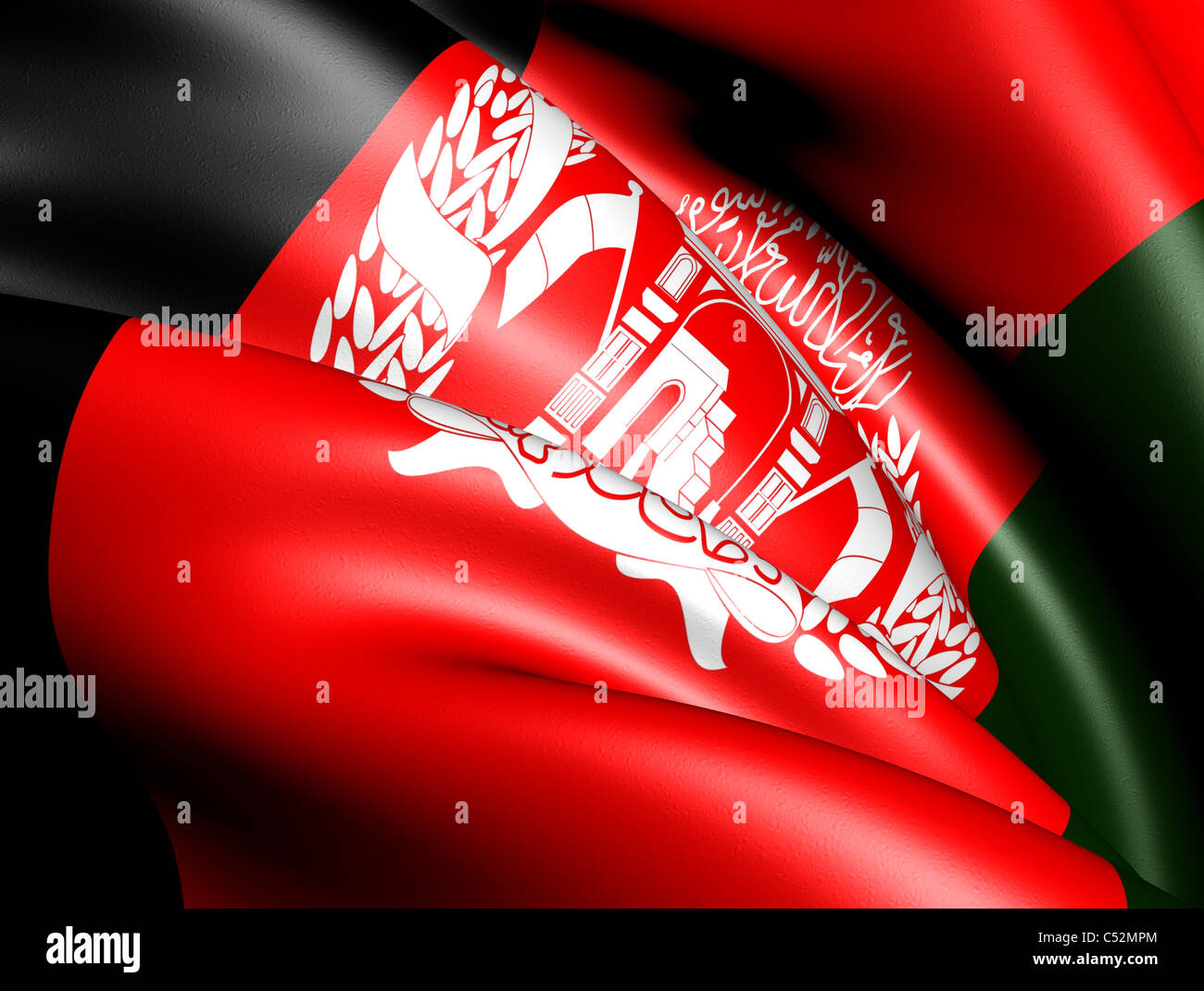 Flag of Afghanistan. Close up Stock Photo - Alamy