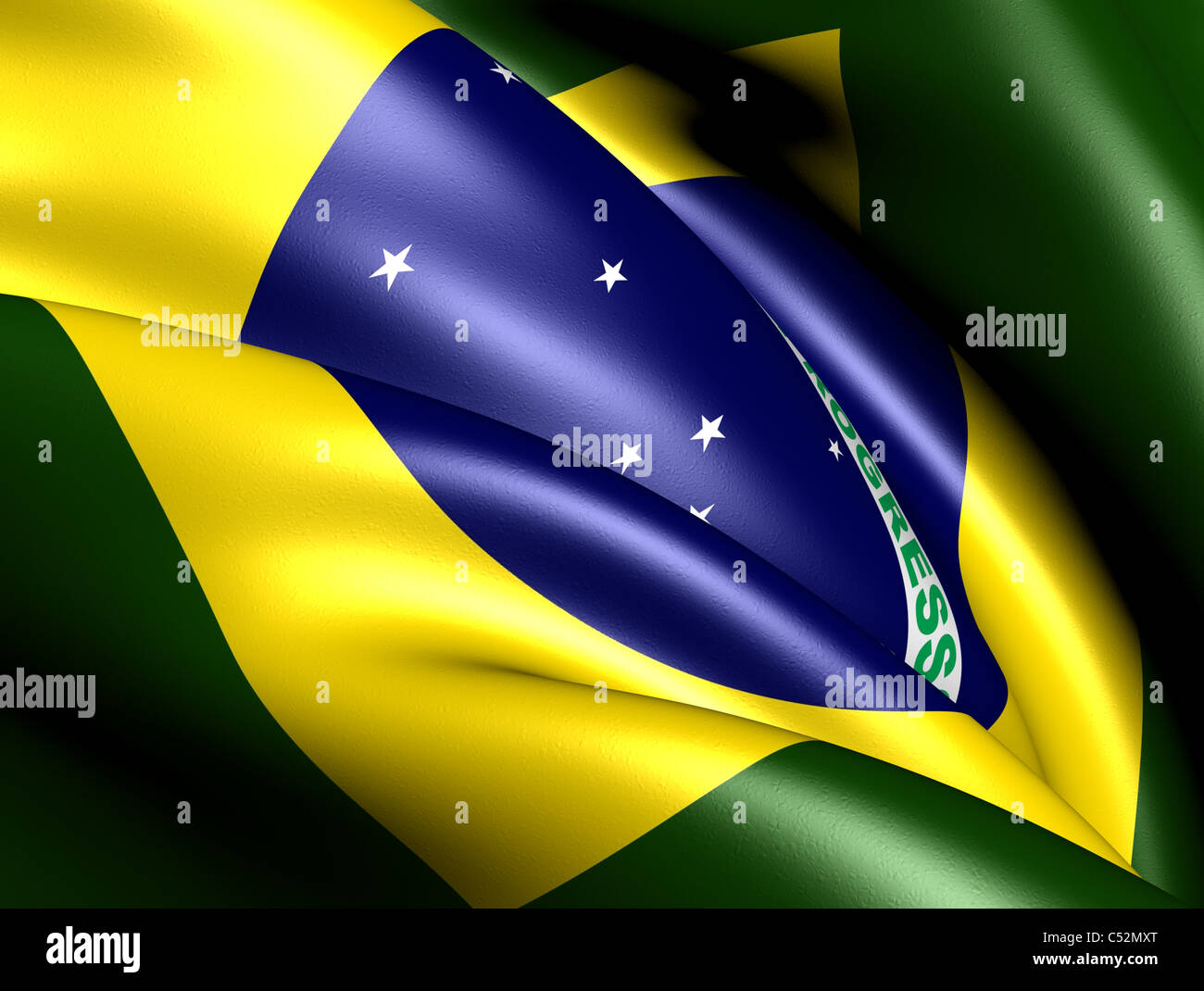 Flag of Brazil. Close up Stock Photo - Alamy