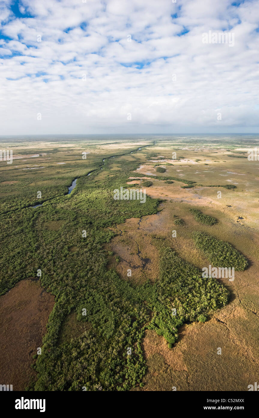 Everglades National Park landscape FL Florida aerial scenic Stock Photo ...
