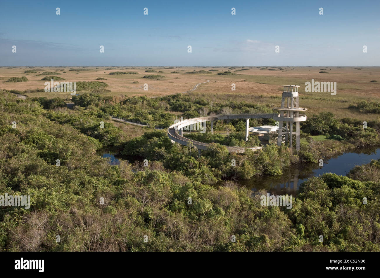 ENP Everglades National Park Shark Valley Loop tower Stock Photo - Alamy