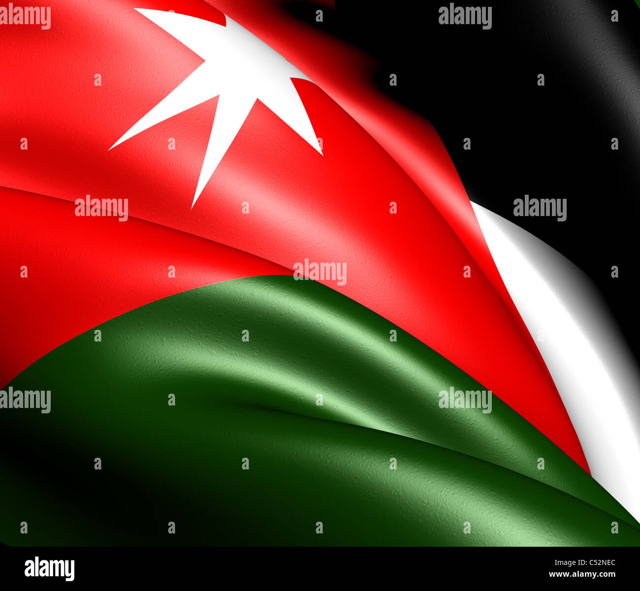 Flag of Jordan. Close up Stock Photo - Alamy