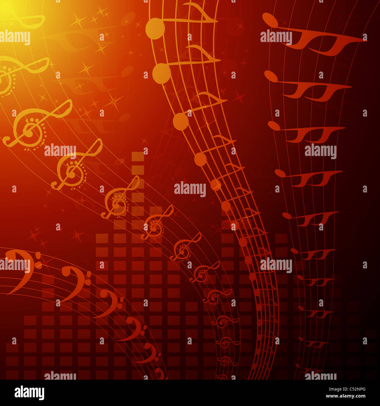 illustration of musical background Stock Photo - Alamy