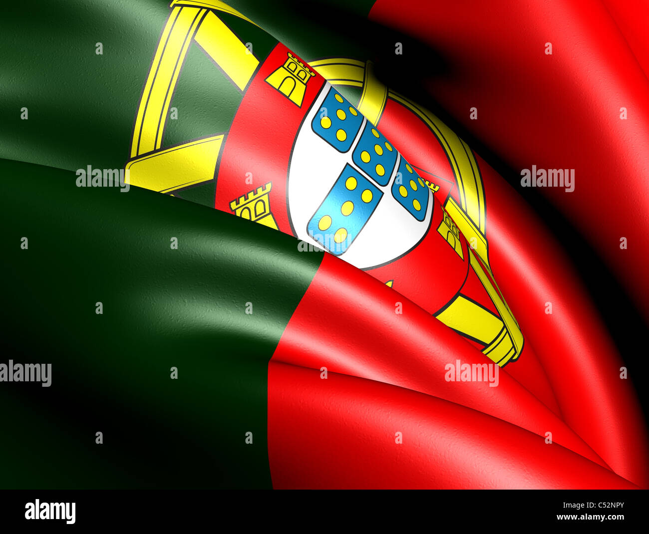 Flag of Portugal. Close up Stock Photo - Alamy