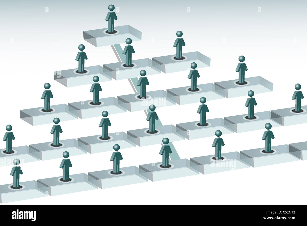 illustration of organization chart on white background Stock Photo - Alamy