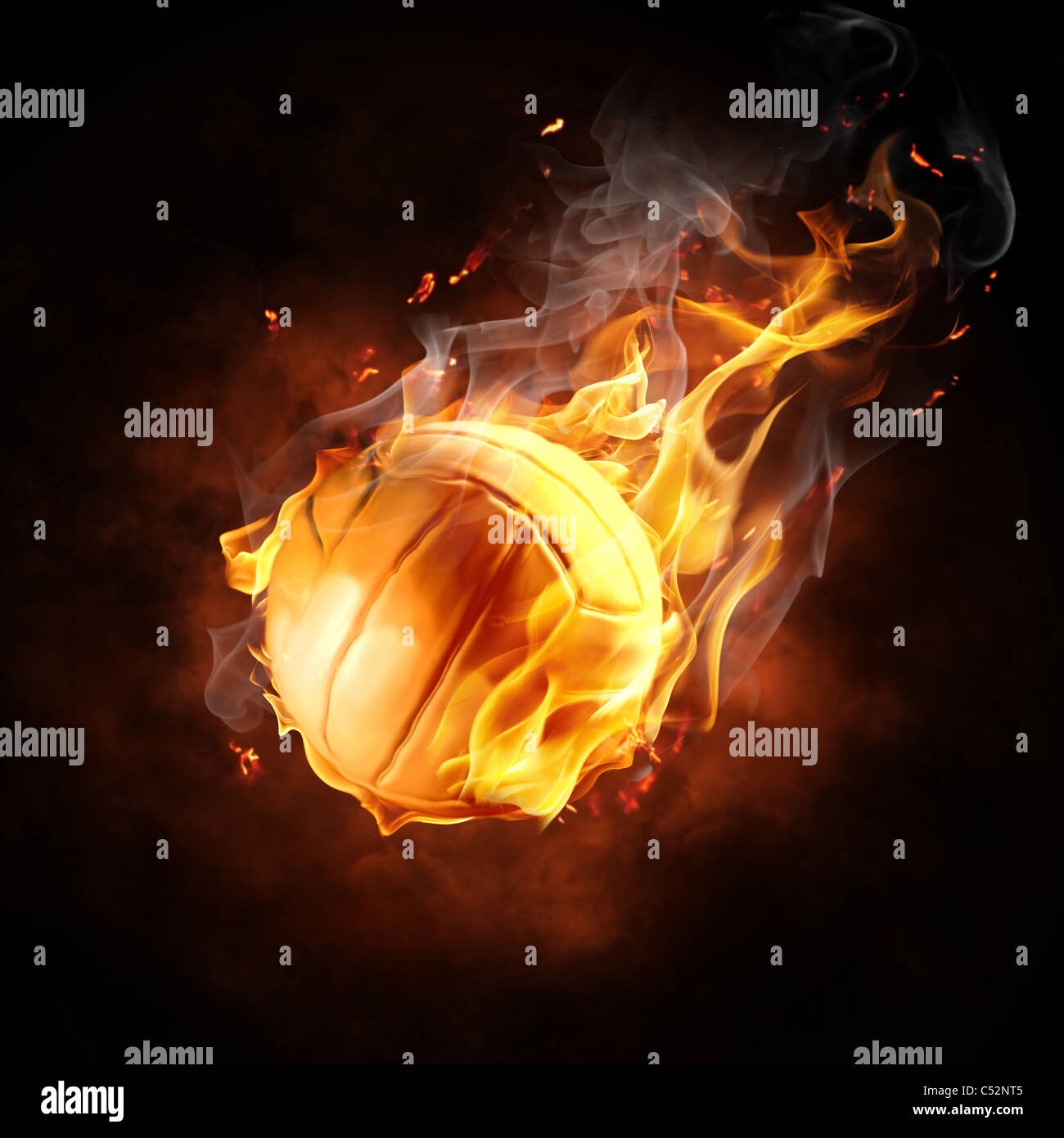 Volleyball Ball On Fire