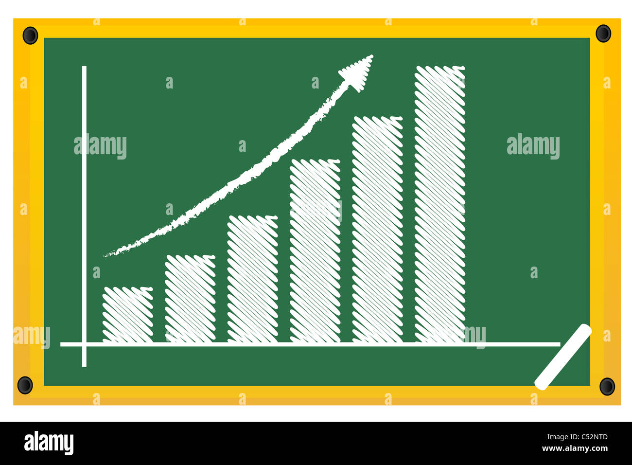 illustration of sketchy graph on white background Stock Photo - Alamy